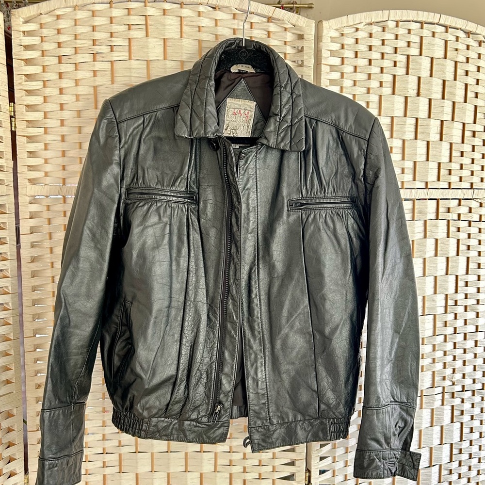 Vintage Black Leather Bad Boy Jacket, 1970s - Gem